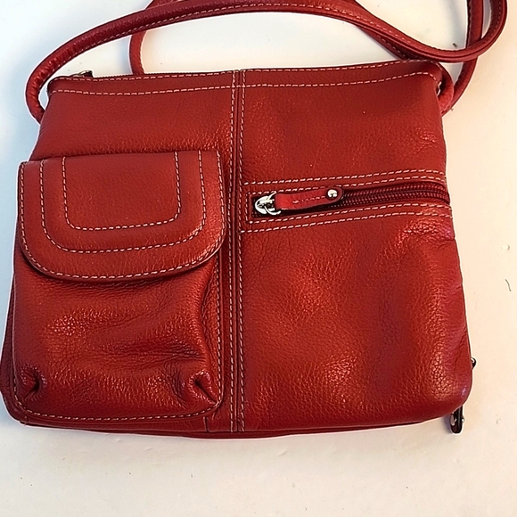 Tignanello | Bags | Tignanello Red Leather Crossbody | Poshmark